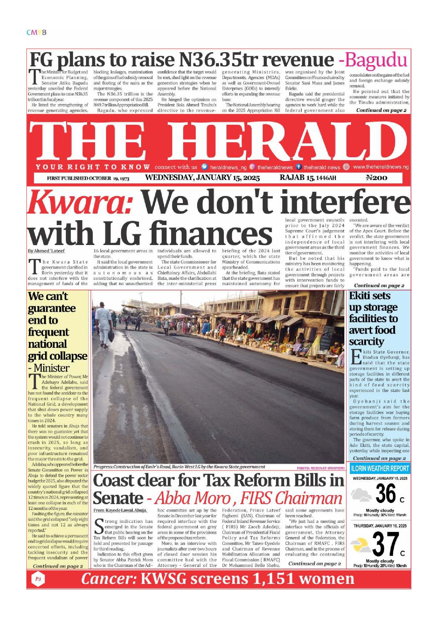 E-PAPER: January 15, 2025 | The Herald Newspaper