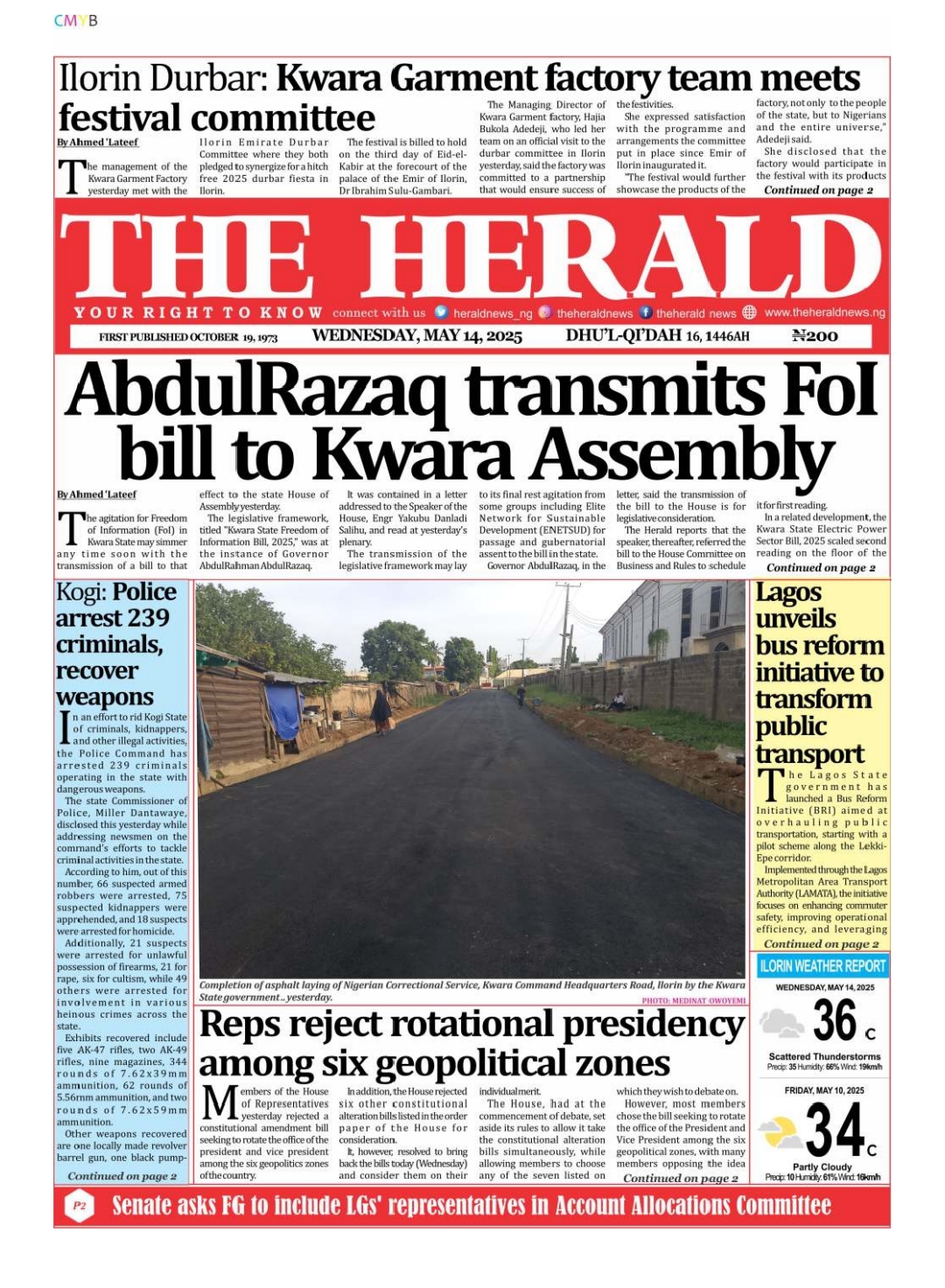 THE HERALD E-PAPER MAY 14, 2025 | The Herald Newspaper
